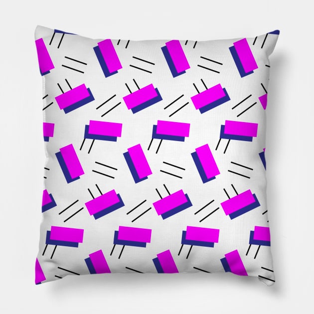80s Style Throwback Pattern - 80s - Pillow | TeePublic