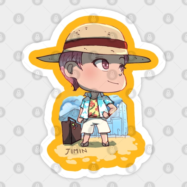 BTS Jimin Chibi Style - Bts Fanart - Sticker | TeePublic