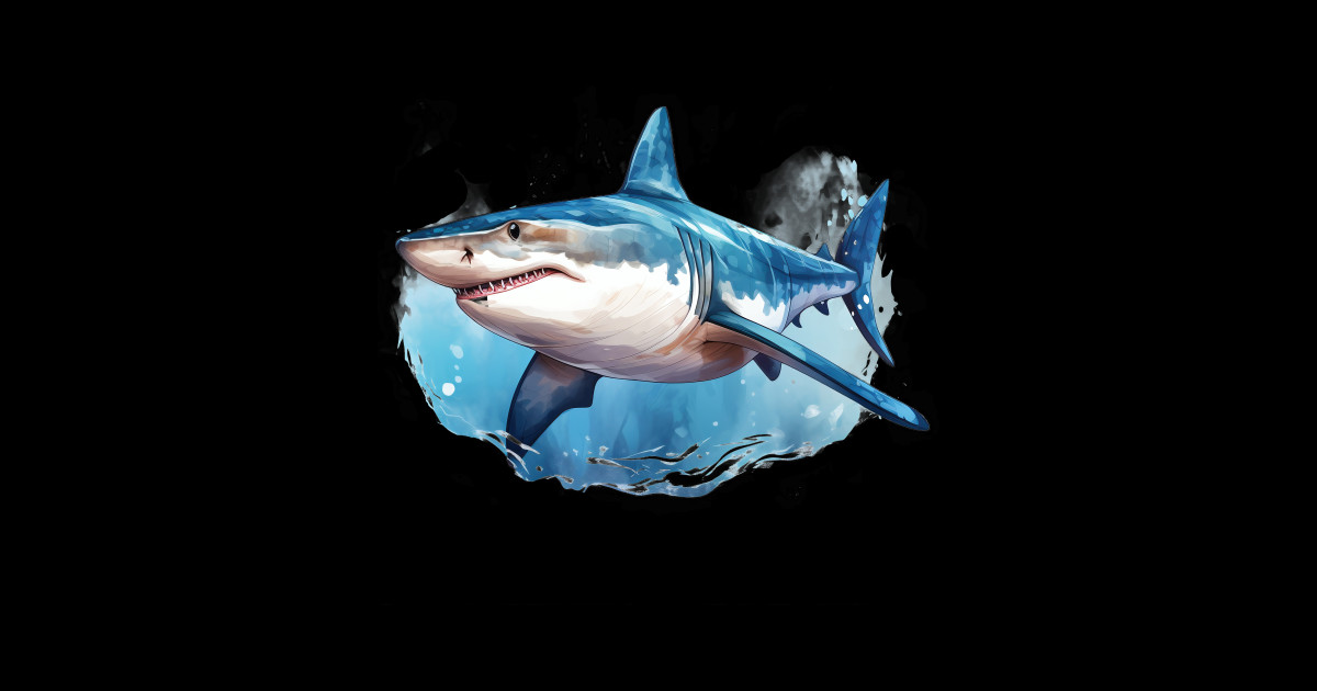 Blue Shark - Blue Shark - Sticker | TeePublic