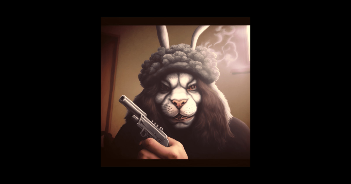 Mean high rabbit - Rabbit - Sticker | TeePublic