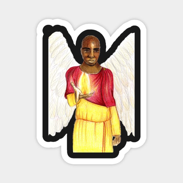 Archangel Uriel the Guiding Light- Black - Archangel - Magnet | TeePublic
