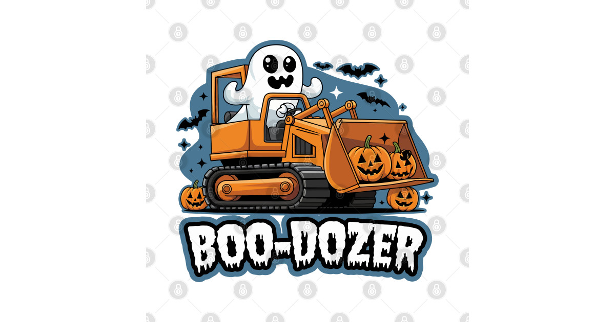 BOO DOZER HALLOWEEN BULLDOZER - Boo Dozer - T-Shirt | TeePublic