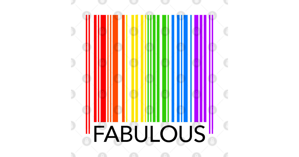 Fabulous - Rainbow Barcode - Pride barcode - Rainbow Barcode - T-Shirt ...