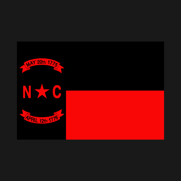 Red and Black Leftist Flag of North Carolina - Communist Symbol - Flag ...