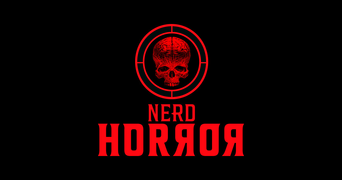NERD HORROR WITH HAL HEFNER - RED - Nerd Horror - Sticker | TeePublic
