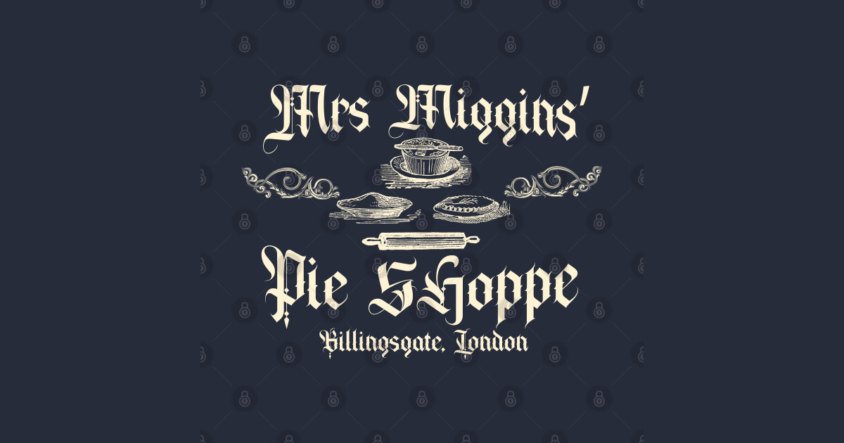 Mrs Miggins' Pie Shoppe - Blackadder - T-Shirt | TeePublic