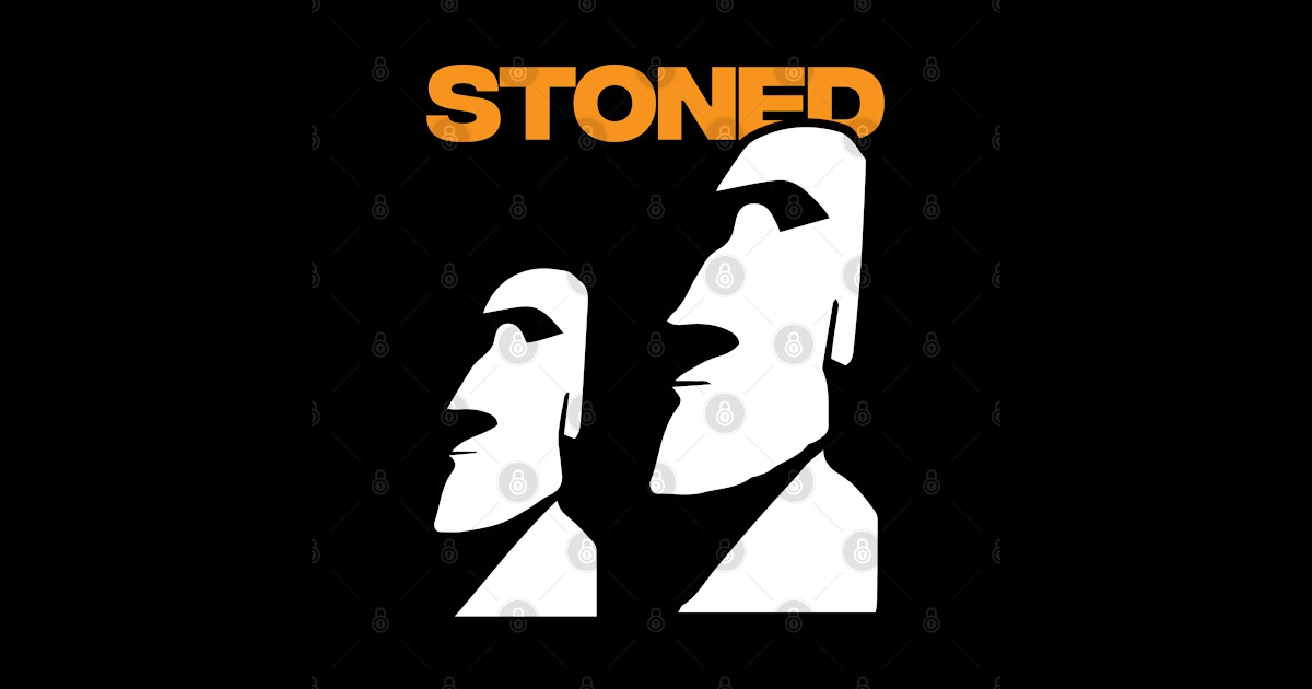 STONED MEME FUNNY BACK PRINT - Stoned - Sticker | TeePublic