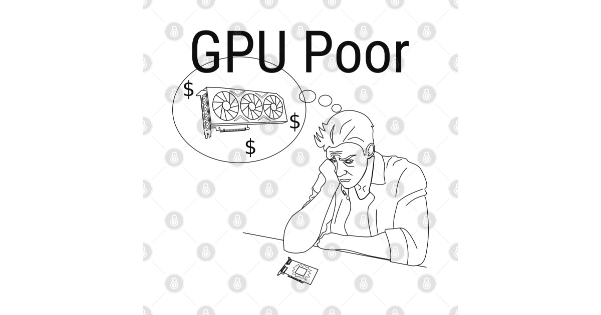 GPU Poor (Dark Lines) - Gpu - T-Shirt | TeePublic
