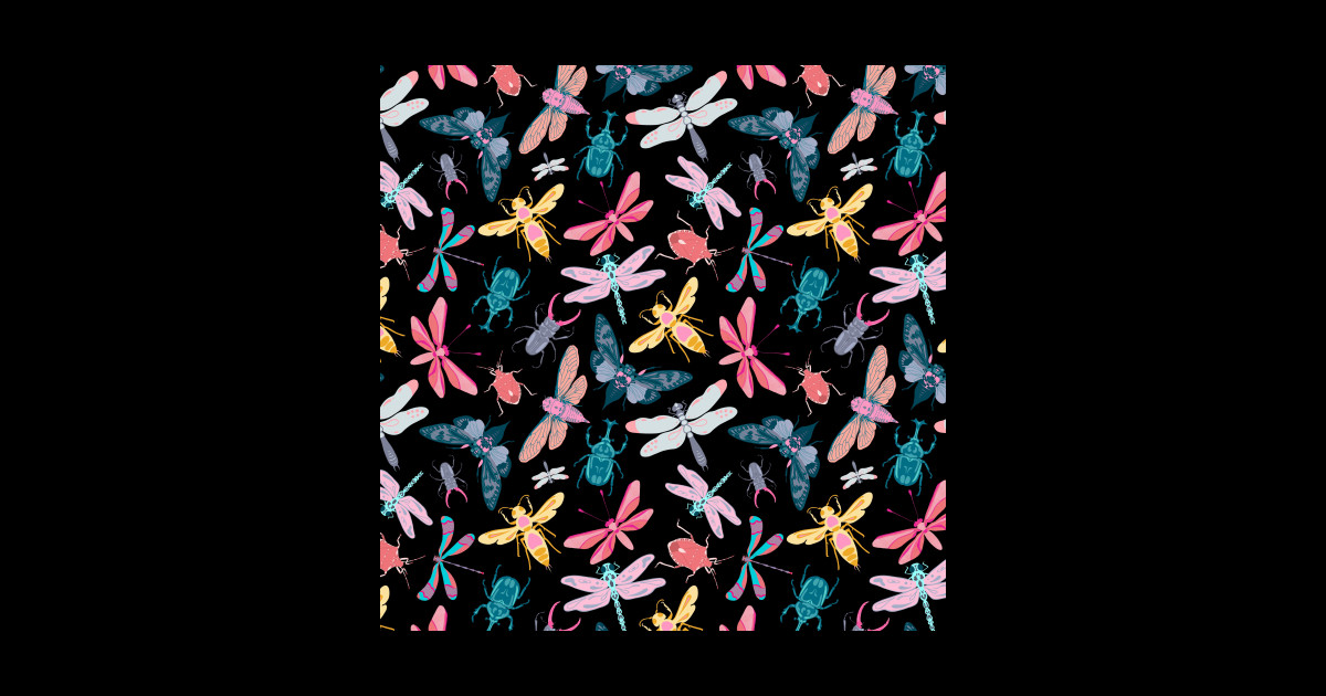 Insect repeat pattern - Surface Pattern - Sticker | TeePublic