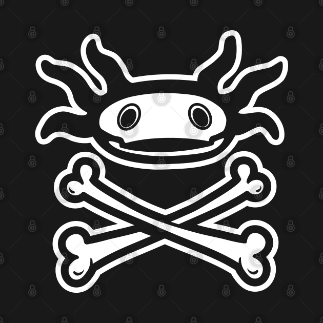 Axolotl Skull and Crossbones - Axolotl - T-Shirt | TeePublic