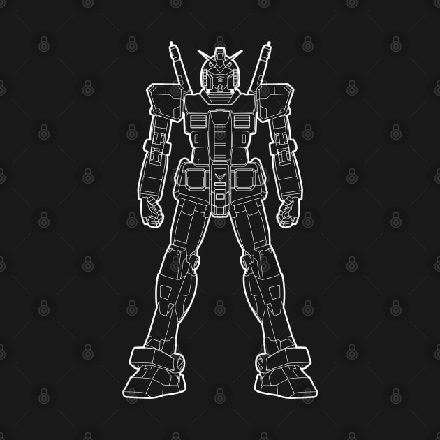 GUNDAM RX 78 2 OUTLINE LINE ART BLACK WHITE SKETCH - Gundam Rx 78 2 ...