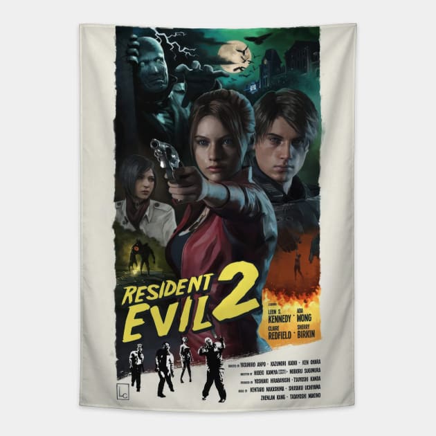 Resident Evil 2 Remake Poster | Movie Retro Style Art - Resident Evil ...