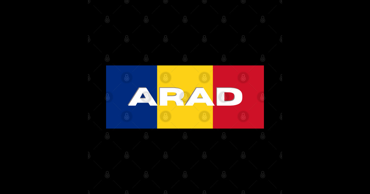 Arad City in Romanian Flag - Flag Of Romania - Sticker | TeePublic