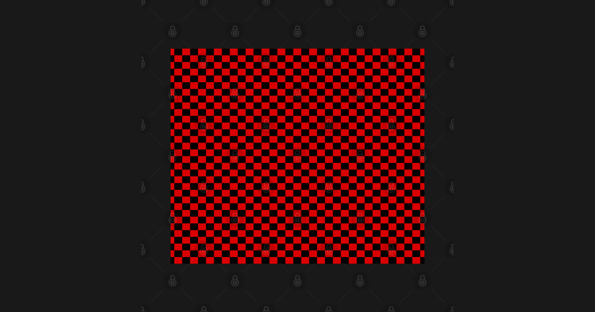 Checkered Red And Black - Checkered Red And Black - T-Shirt | TeePublic