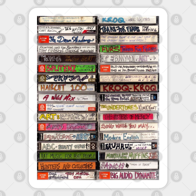 80s Mixtapes - Music - Sticker | TeePublic