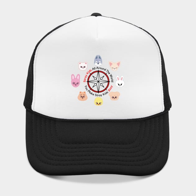 Stray kids Skzoo compass - Stray Kids - Hat | TeePublic