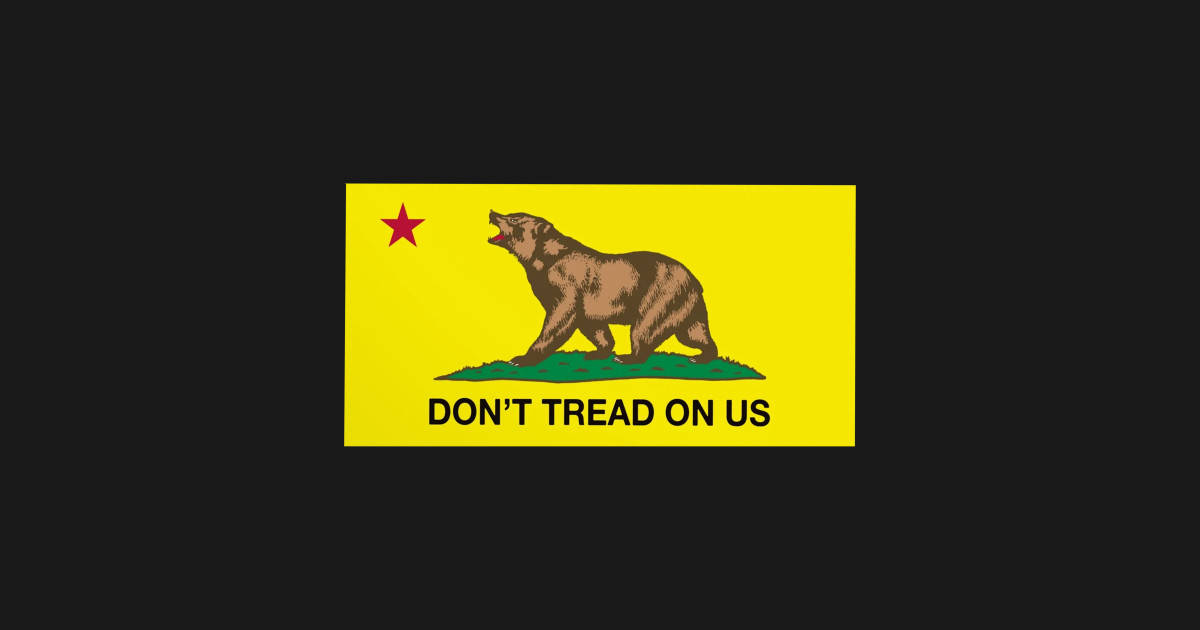 California Flag Roaring Bear Protest Against ICE Dont_ Tread_On_Us ...