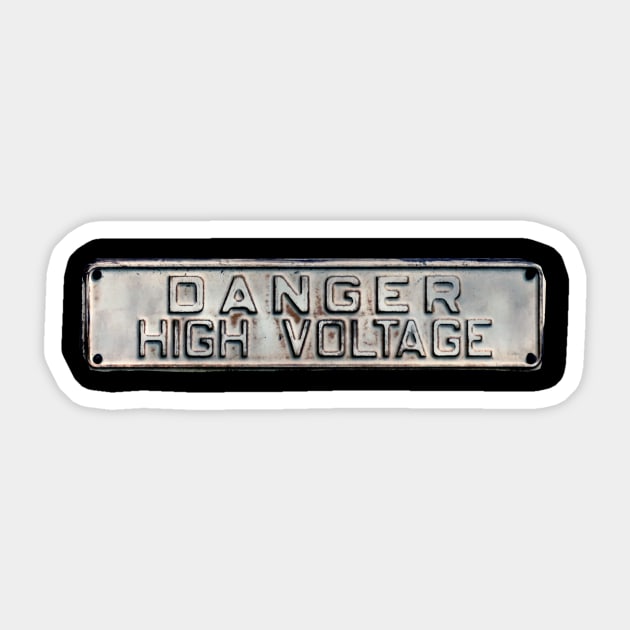 Danger High Voltage man - Danger - Sticker | TeePublic
