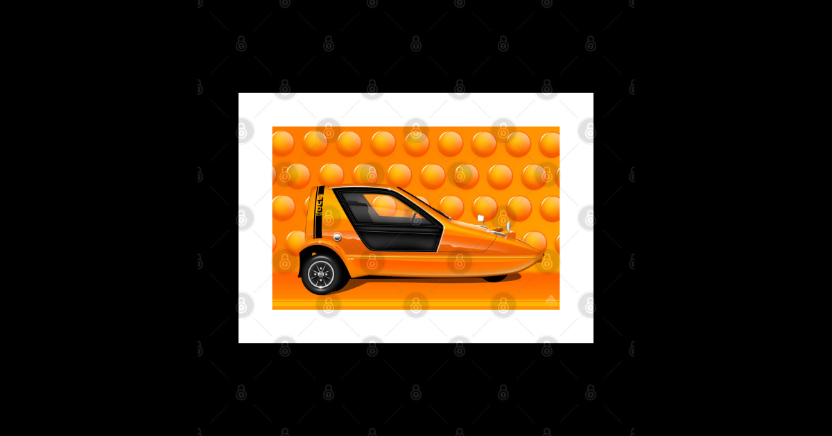 Side view of a Bond bug car - Cars - Sticker | TeePublic
