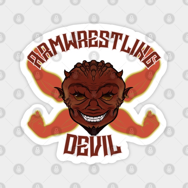 Armwerestling Devil - Armwrestling - Magnet | TeePublic