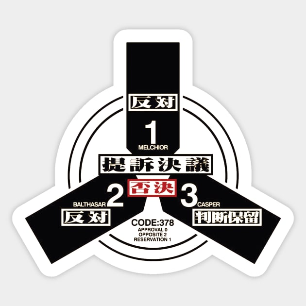 Magi Supercomputer system - Evangelion - Sticker | TeePublic