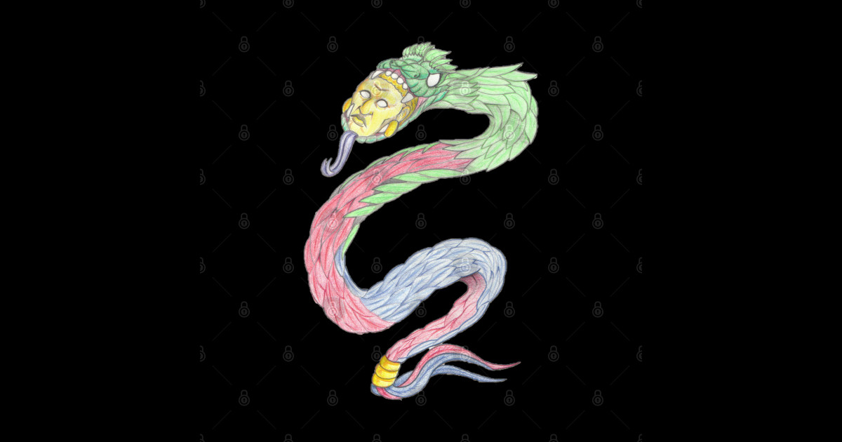 Q'uq'umatz and The Sun - Quetzalcoatl - Sticker | TeePublic