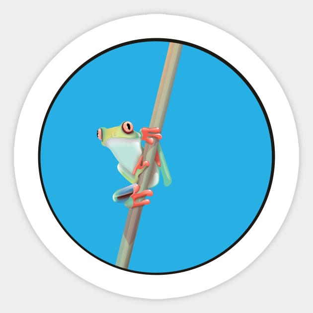 Cute Tree Frog - Cute Tree Frog - Sticker | TeePublic