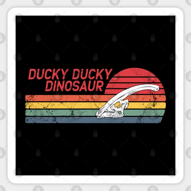 Parasaurolophus Ducky Ducky Dinosaur - Styracosaurus - Sticker | TeePublic