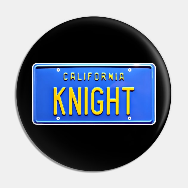 Knight Rider KITT Car License Plate - Knight Rider - Pin | TeePublic