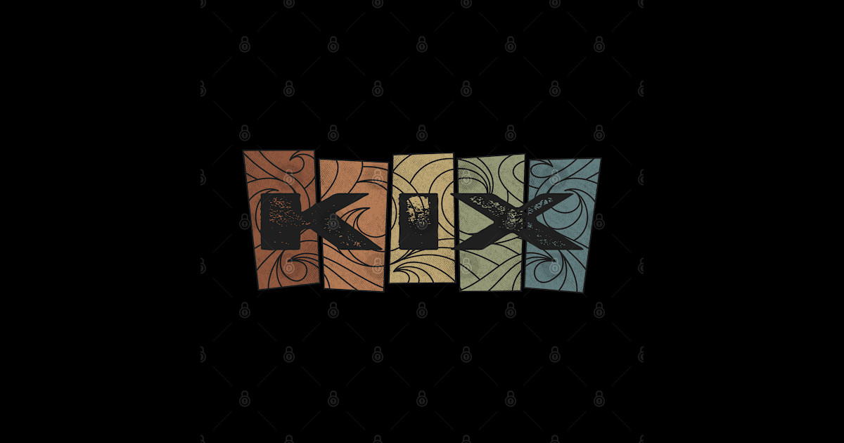 Kix - Retro Pattern - Musician - Sticker | TeePublic