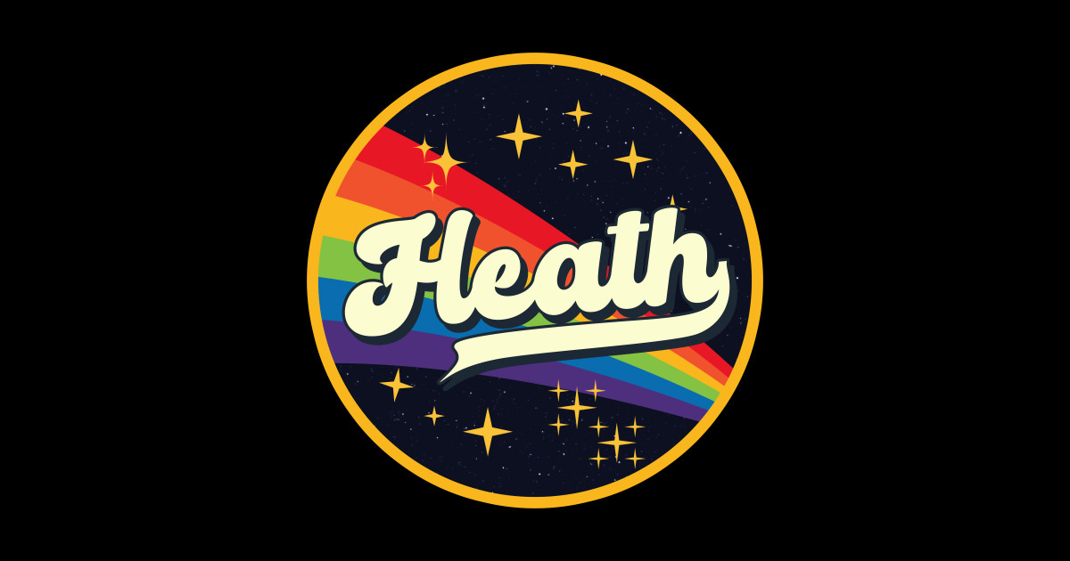 Heath // Rainbow In Space Vintage Style - Heath - Sticker | TeePublic