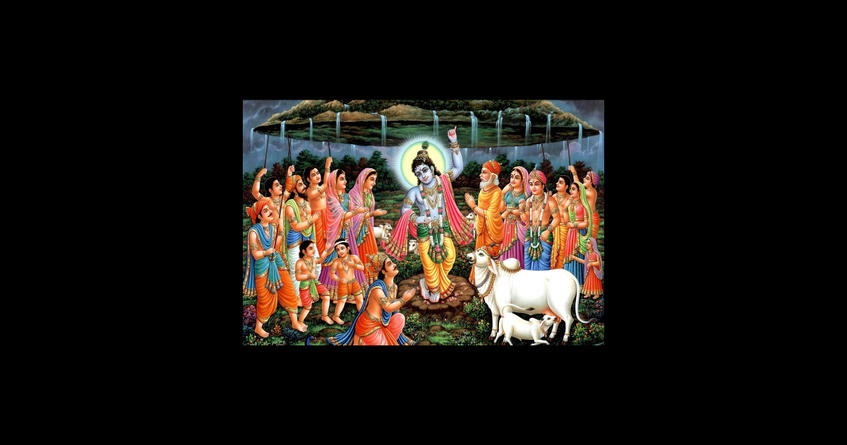 Lord Shri Lord Krishna with Cow Hare Krishna - Hare Krishna - Magnet ...