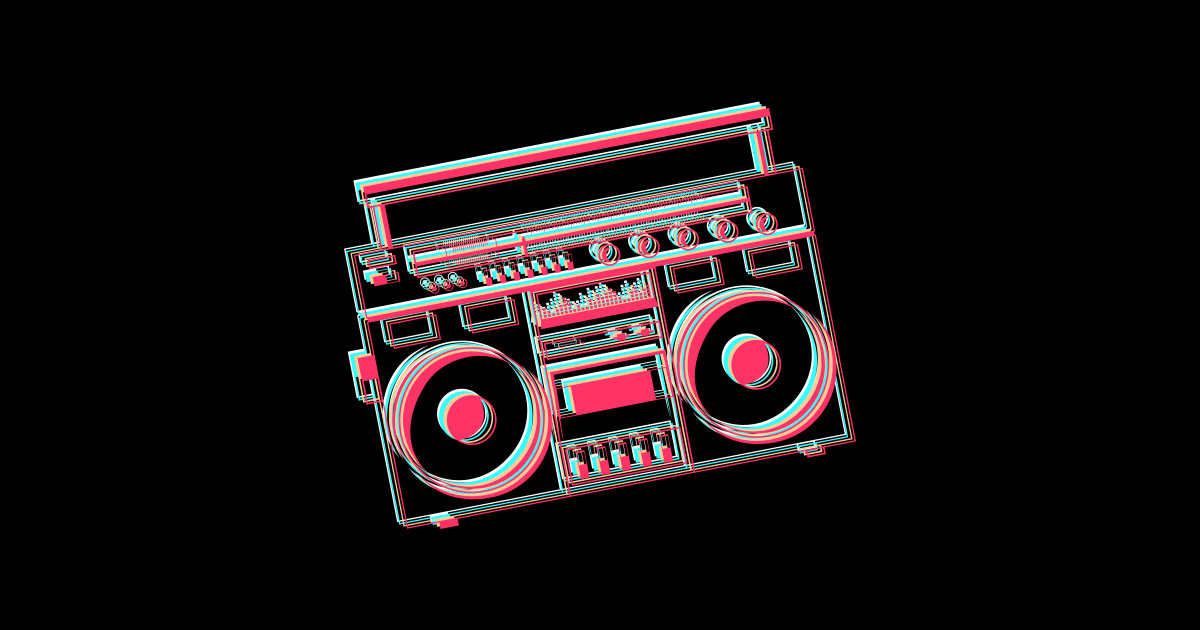 Boombox Ghetto Blaster - Rap - Sticker | TeePublic