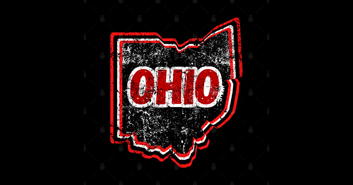 Ohio Distressed - Ohio State - T-Shirt | TeePublic