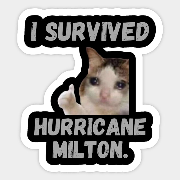 I survived hurricane milton - Hurricane Milton - Sticker | TeePublic