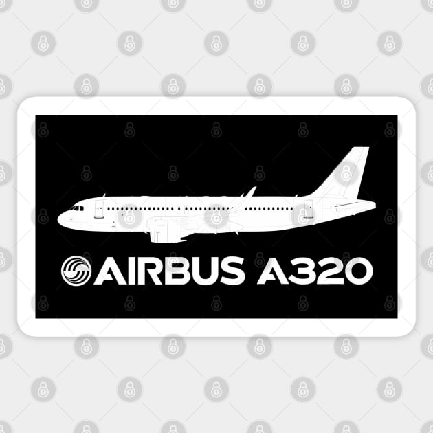 Airbus A320 Drawing - Airbus A320 Airplane - Sticker | TeePublic