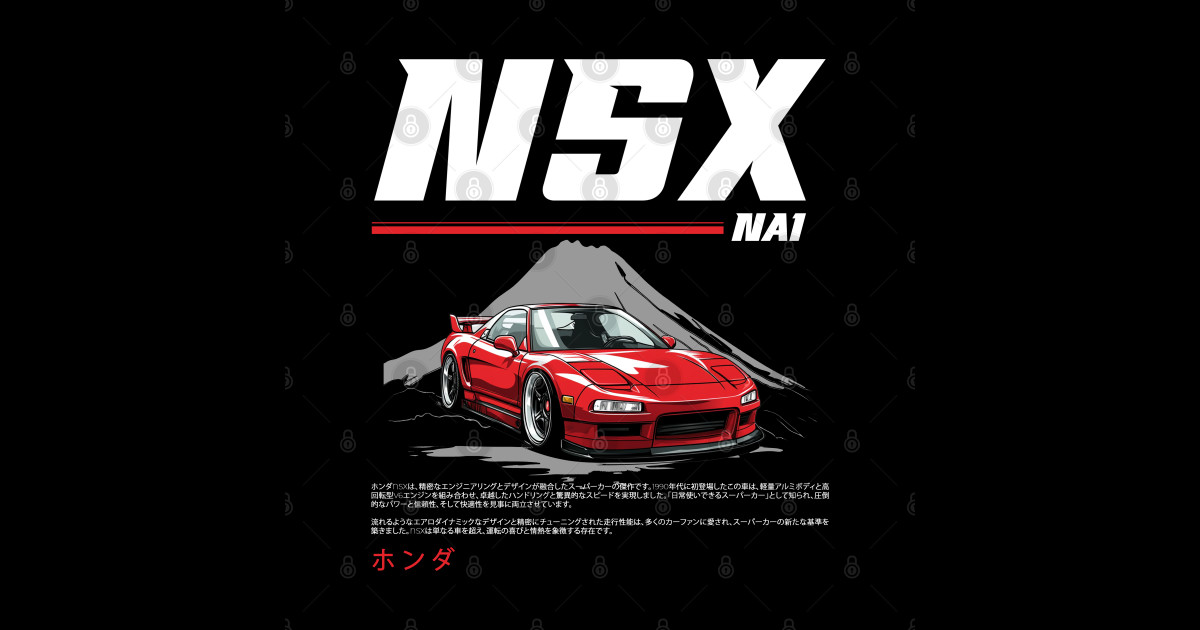 Red NSX JDM Cartoon - Jdm - Sticker | TeePublic