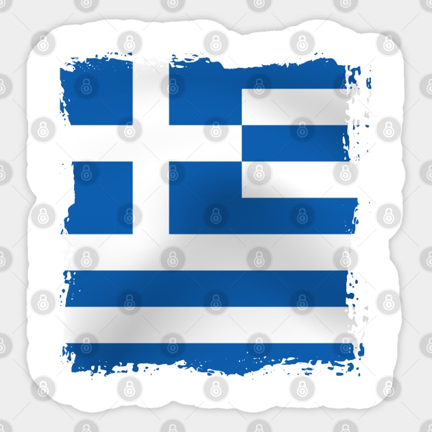 Greece artwork - Greece Flag - Sticker | TeePublic