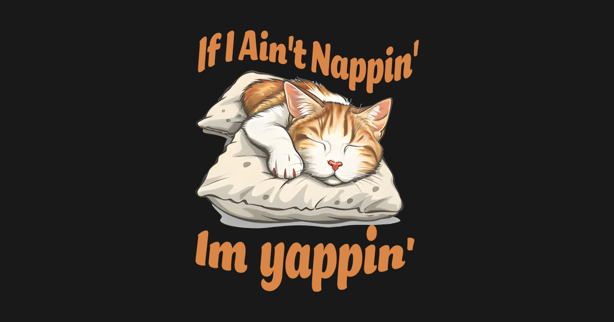 If I Ain't Nappin_ Im Yappin_ Yapper Funny Cat Meme - If I Aint Nappin ...