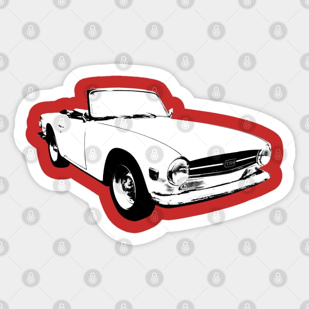 Triumph TR6 1970s classic sports car monoblock black/white - Triumph ...