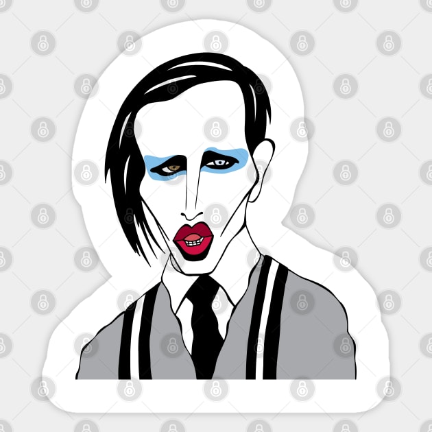 MARILYN MANSON FAN ART! - Marilyn Manson Fans - Sticker | TeePublic