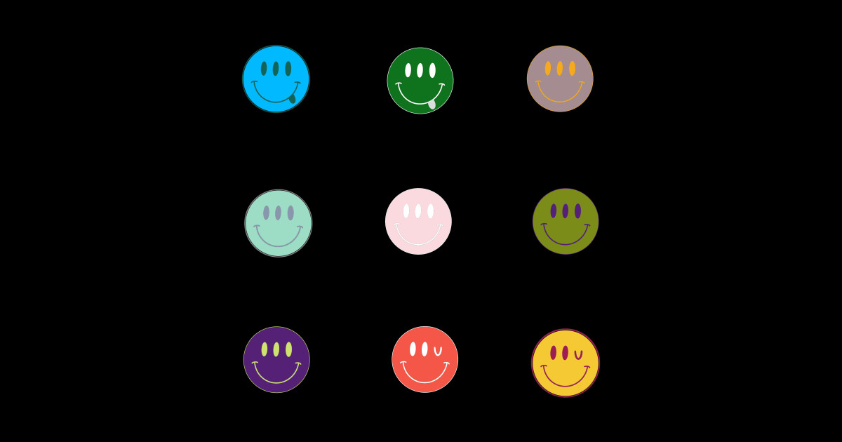 3-Eyed Smiles Colorful Sticker Pack - Sticker Pack - Sticker | TeePublic