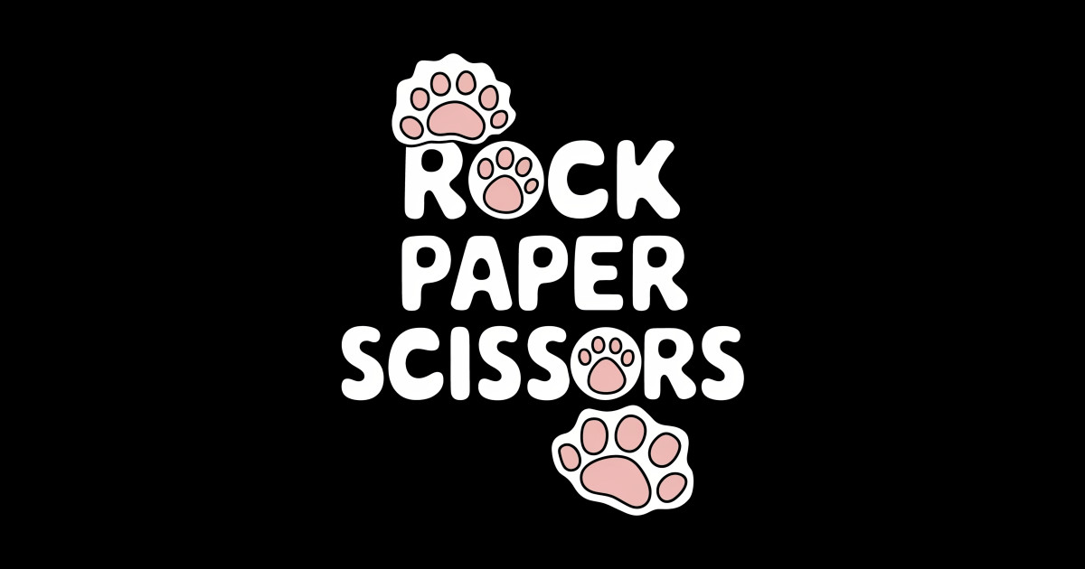 Rock Paper Scissors Cat Paw Design - Cat Paw - Posters and Art Prints ...