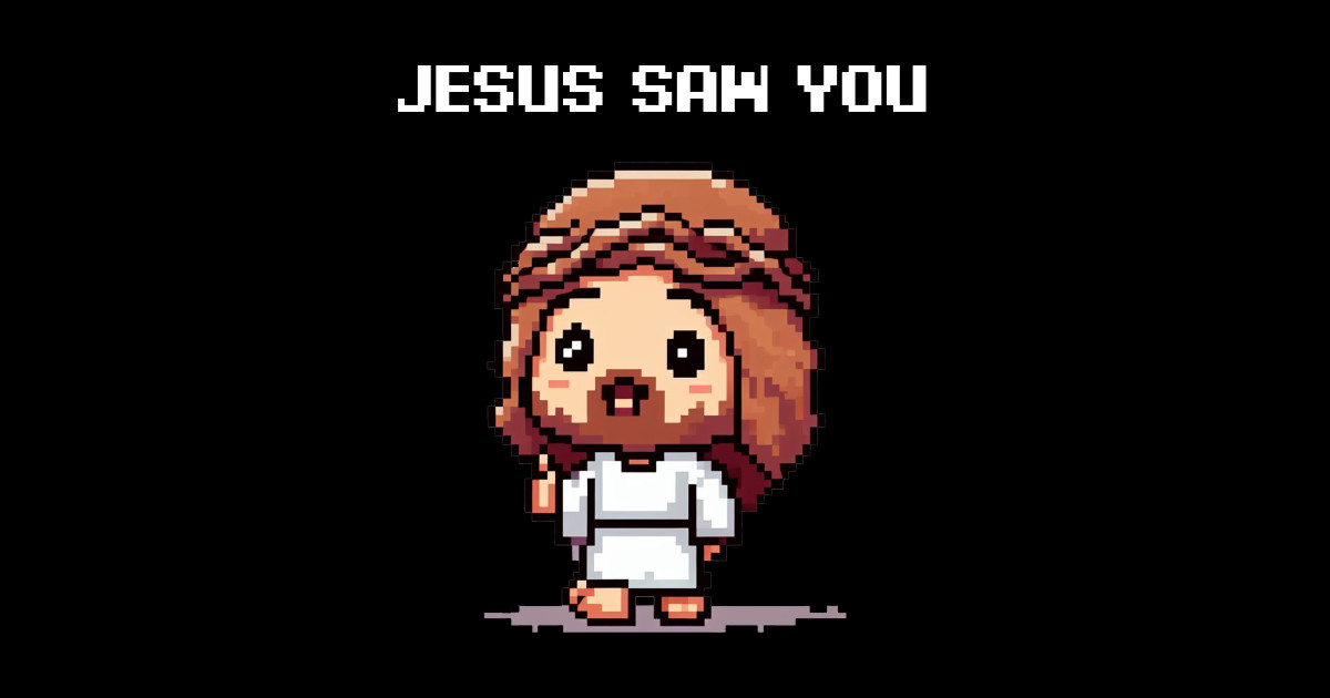 Jesus Pixel Art - Jesus - Sticker | TeePublic