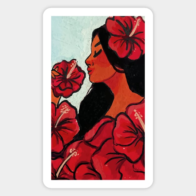 Flor de Maga - Puerto Rico - Sticker | TeePublic