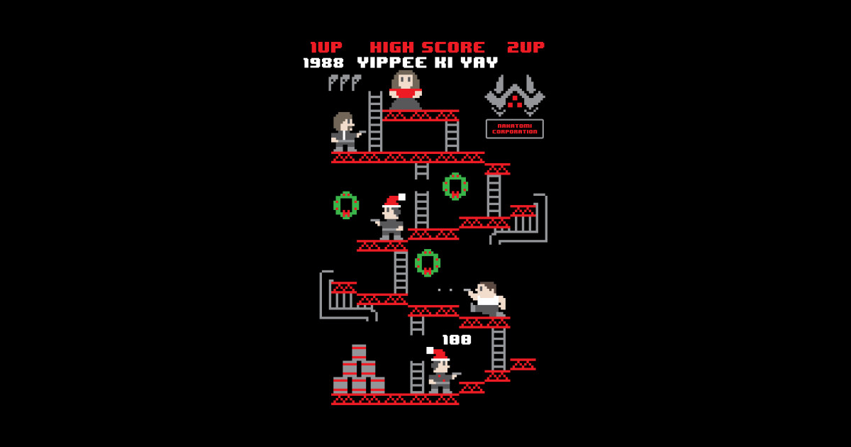 Yippee Ki Yay The Arcade Game - Christmas - Sticker | TeePublic