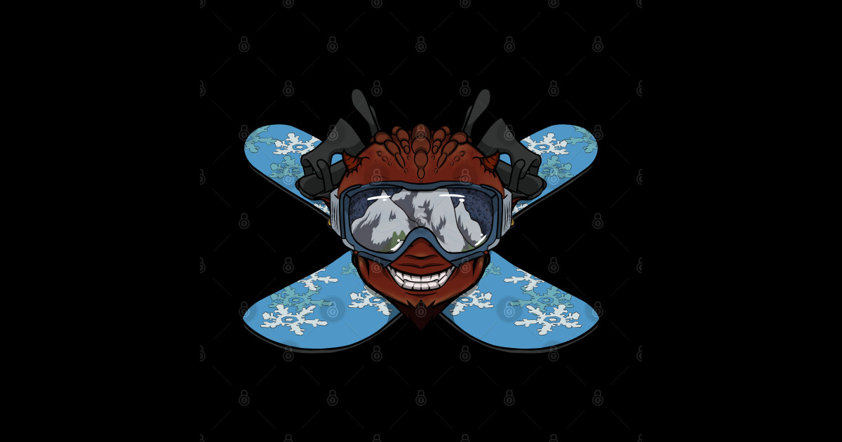 Snowboarding Devil (no caption) - Snowboarding - Sticker | TeePublic