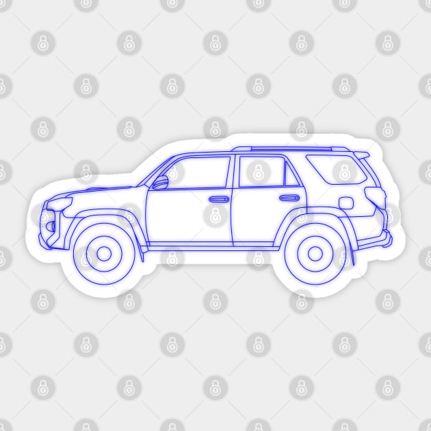 4runner Fifth Generation blue neon outline [Fan art] - Toyota - Sticker ...