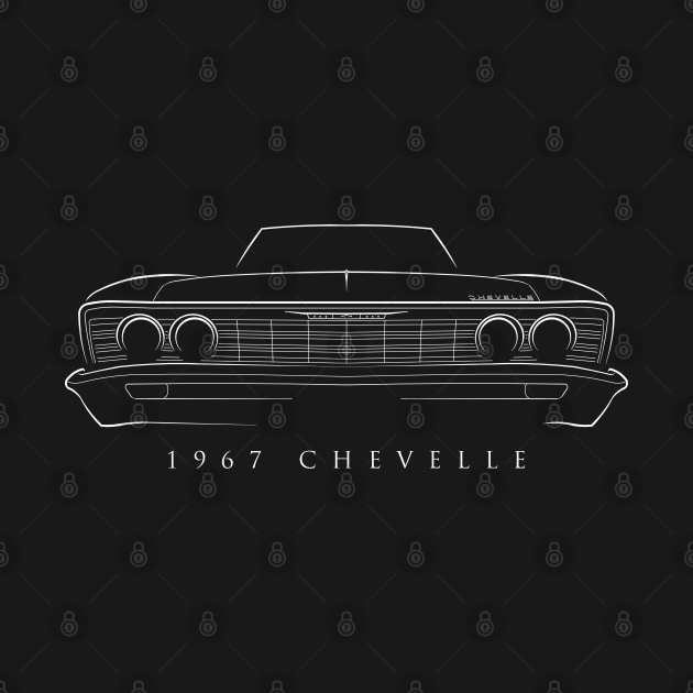 1967 Chevy Chevelle - stencil - Chevelle - T-Shirt | TeePublic