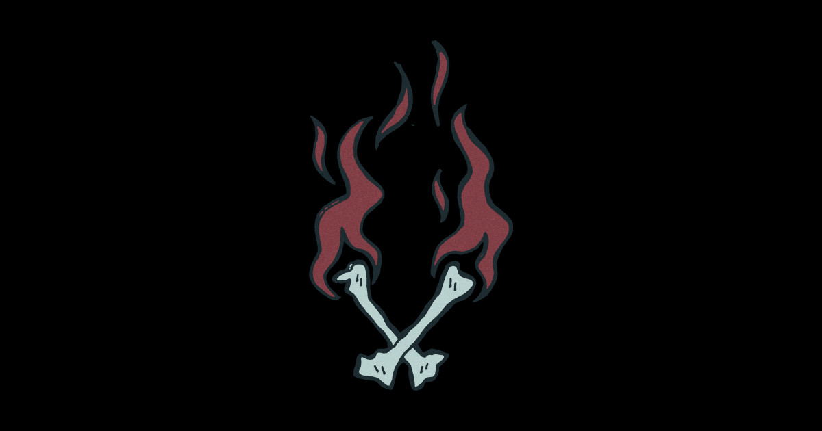 Bones on Fire. - Bones - Sticker | TeePublic
